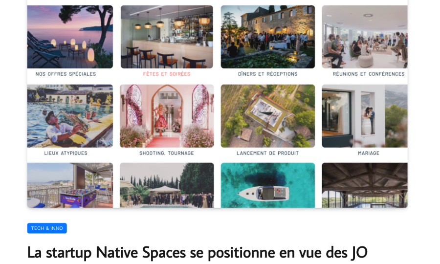 Article | La startup Native Spaces se positionne en vue des JO